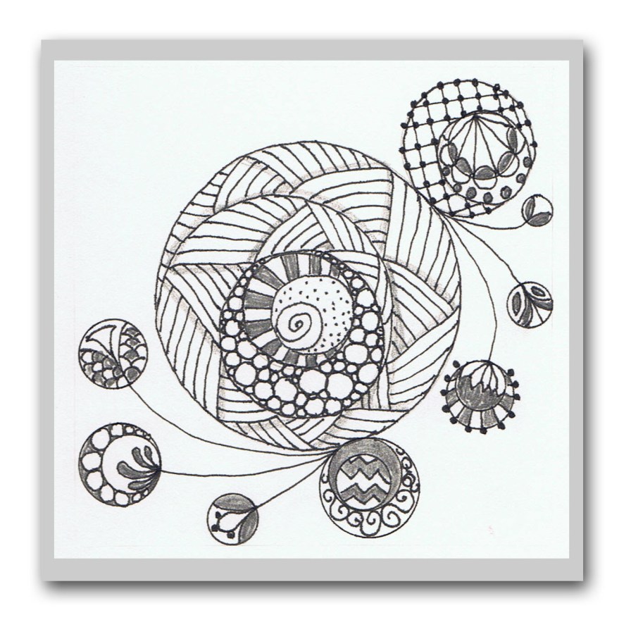 Zentangle Challenge #5 Orbs